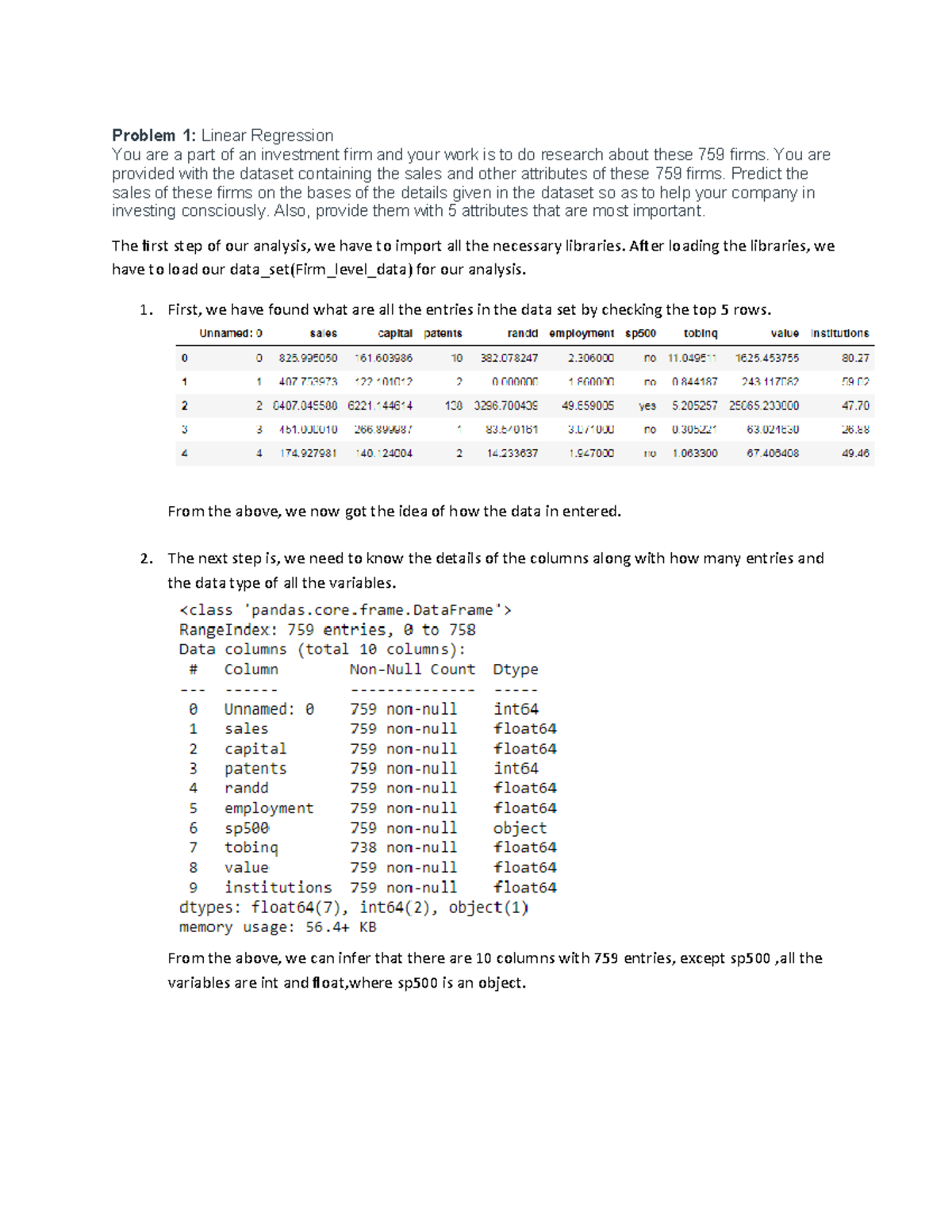 Linear Regression & Logistic Regression Analysis (Course Code: LR101 ...