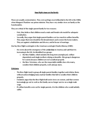 7. Murdock and the family - Functionalism and the family A good example ...