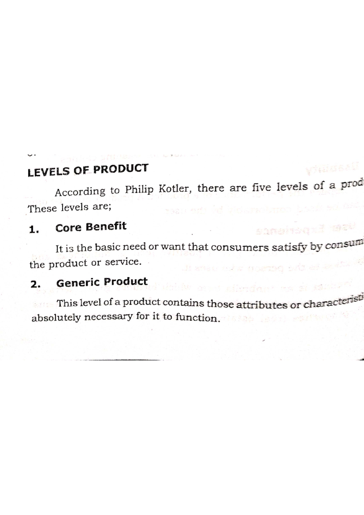 Lecture Notes on Levels of Product Concepts - Studocu