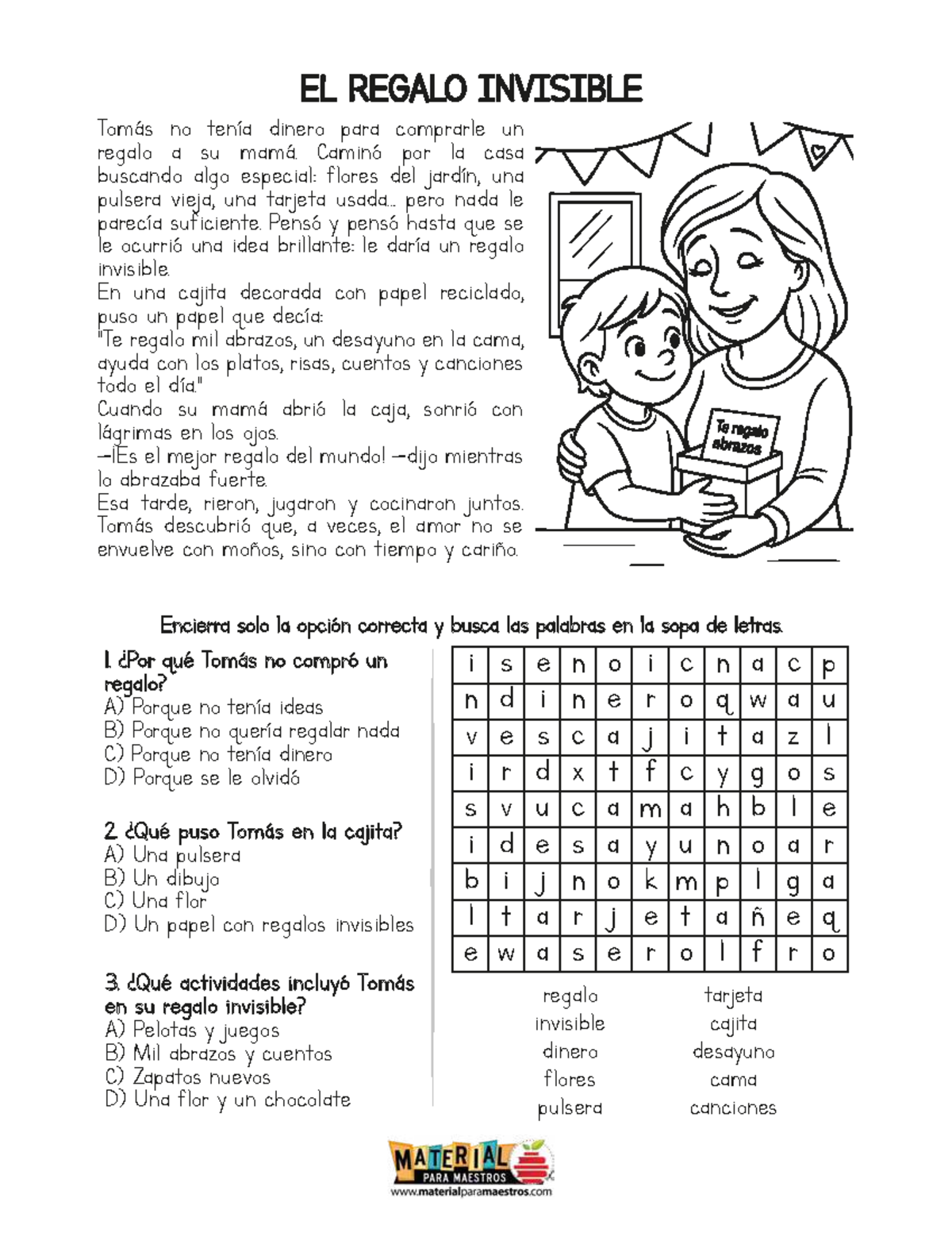 Lecturas del Día de las Madres: Regalos Especiales y Creativos - Studocu