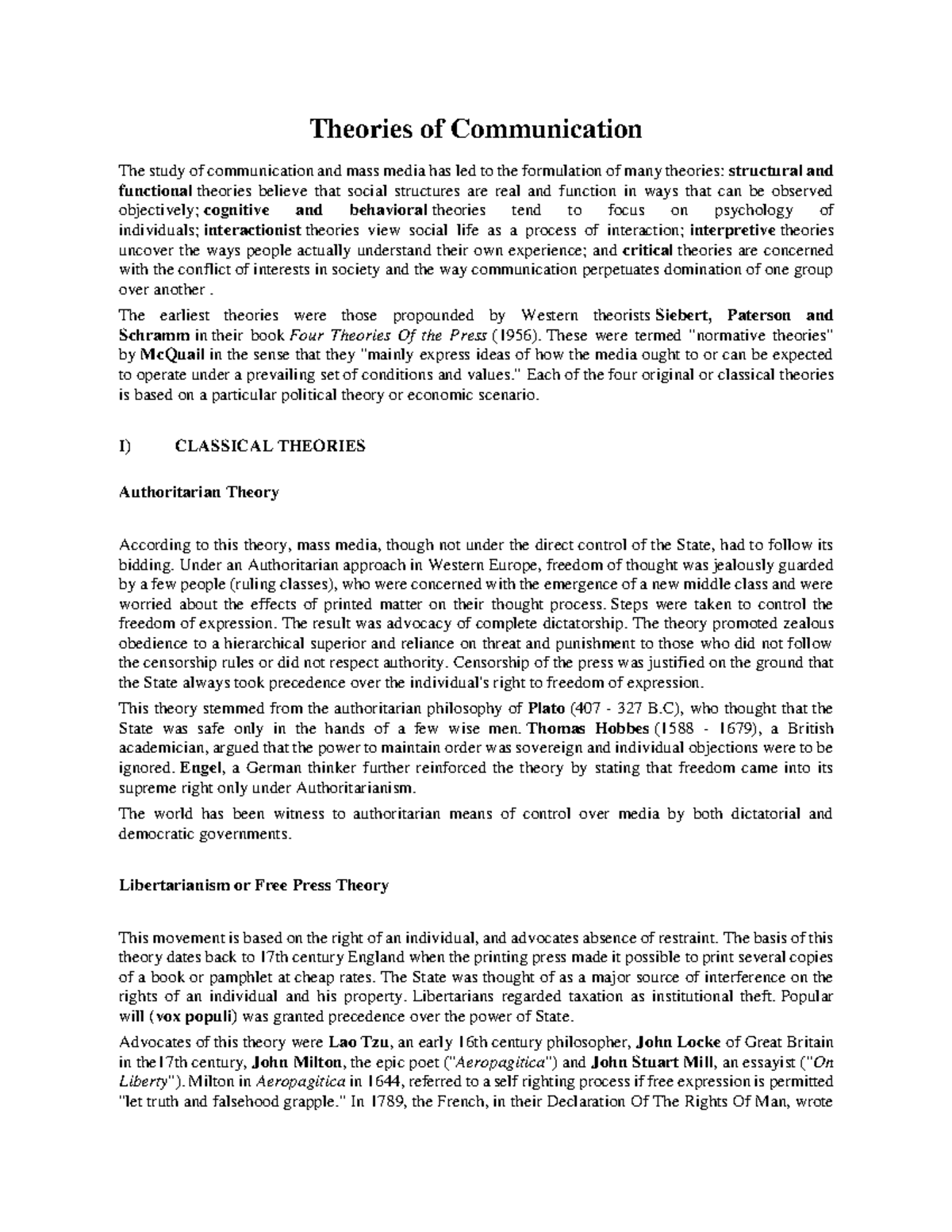 Communication Theories: A Comprehensive Overview for COM101 - Studocu
