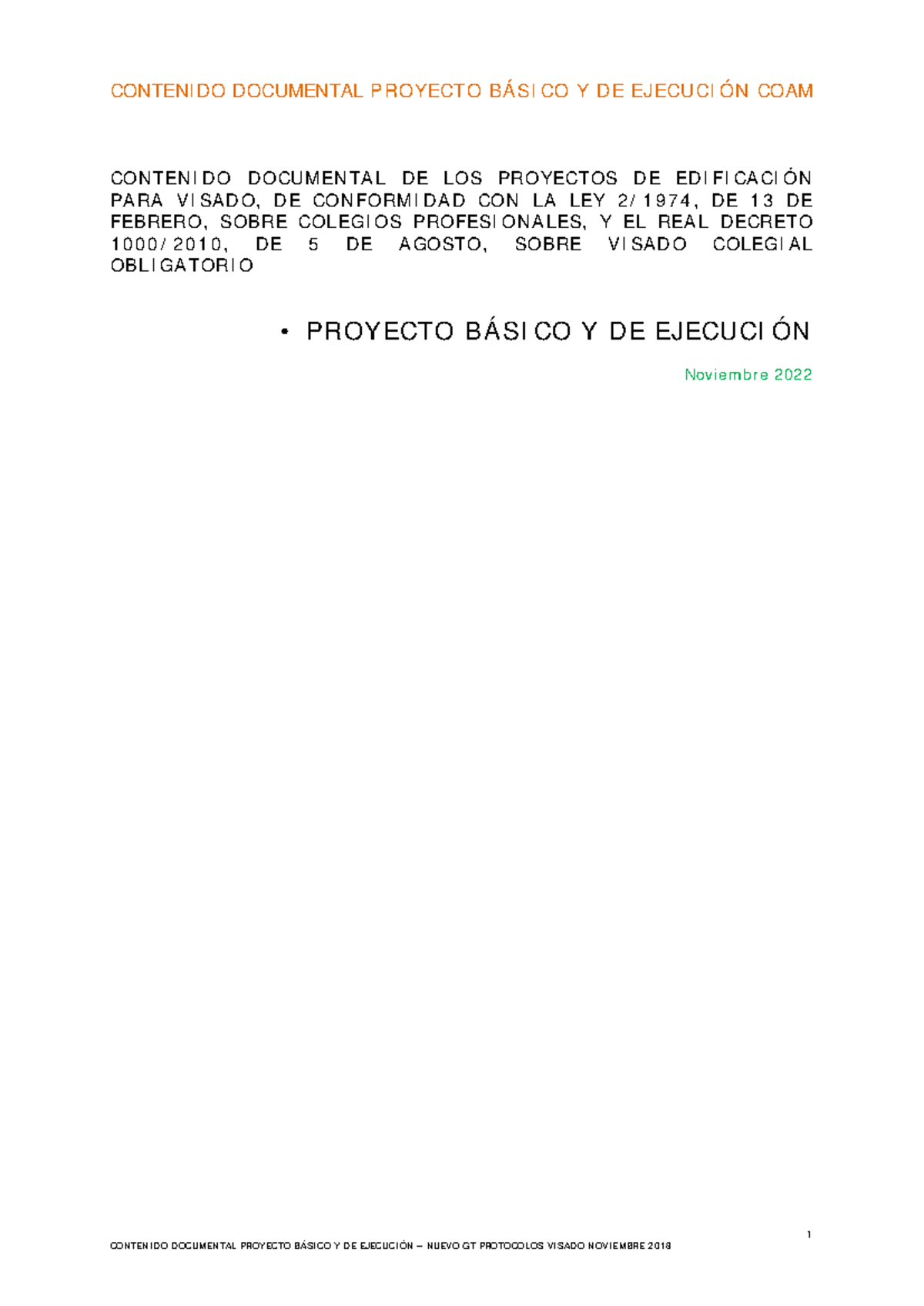 Documentación del Proyecto COAM: Visado y Requisitos Técnicos - Studocu