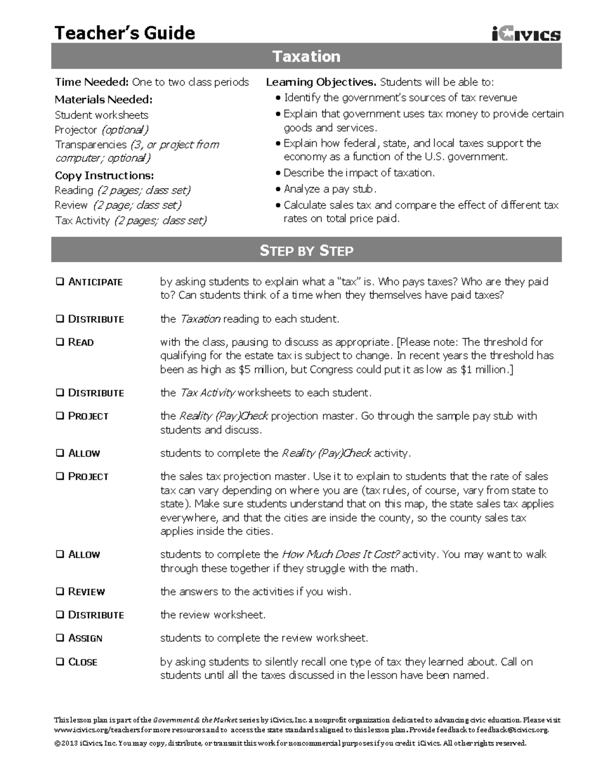 Taxes-worksheet-6 - This is good stuff, you should take a look. - Taxation Learning Objectives ...