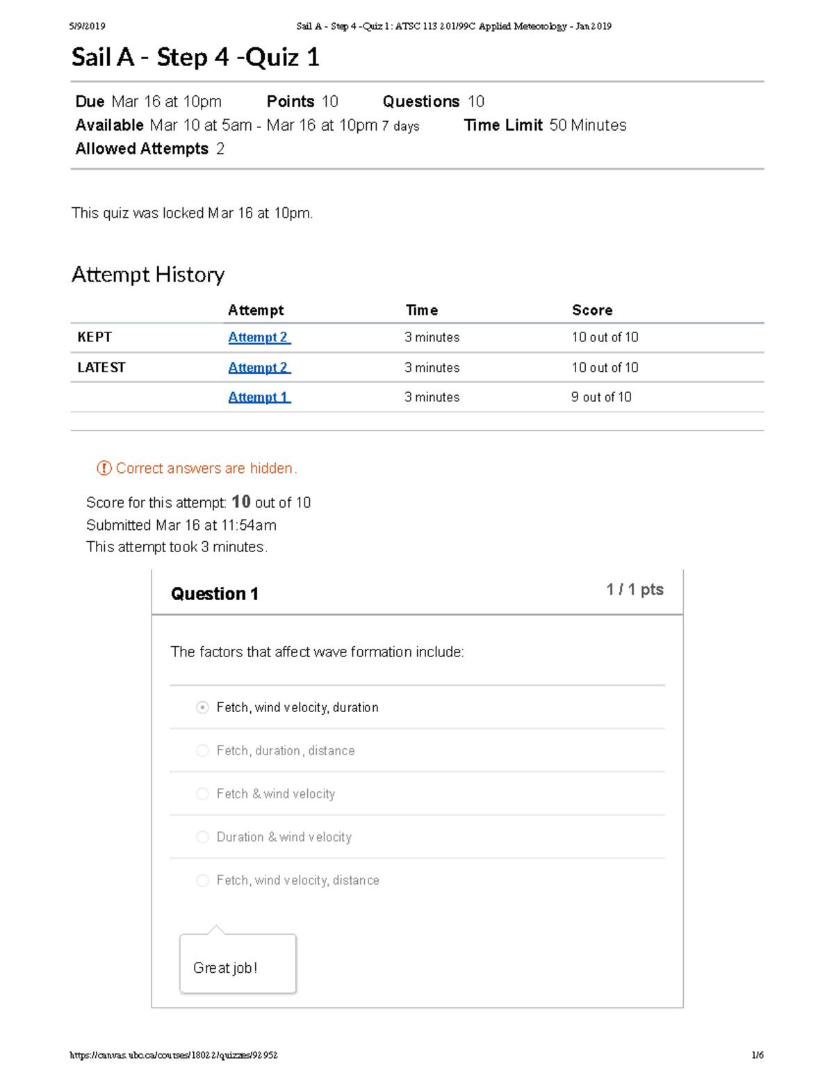 Step 4 Quiz 1 - 2019 Edition (Available Mar 10-16) - Studocu