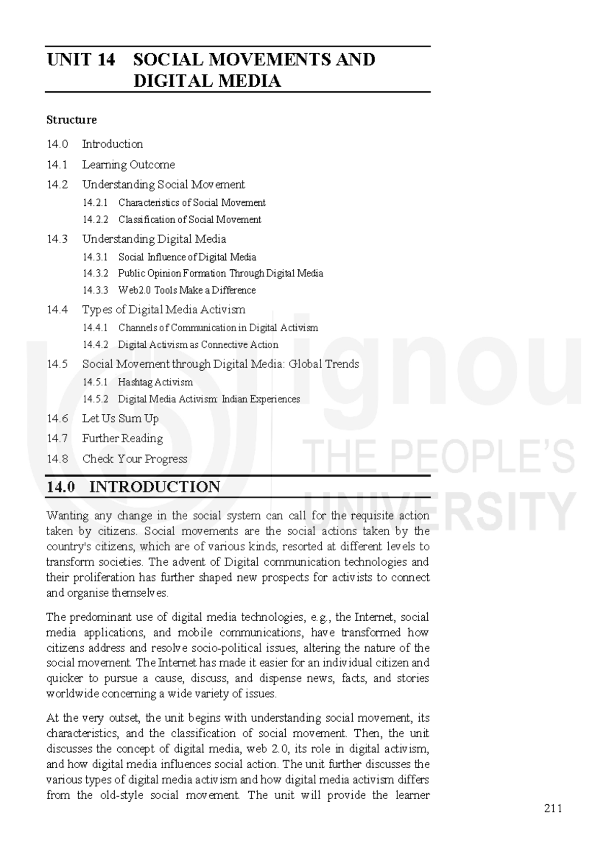 Unit-14 - BNM-021 Introduction to Journalism and Digital Media - Social ...