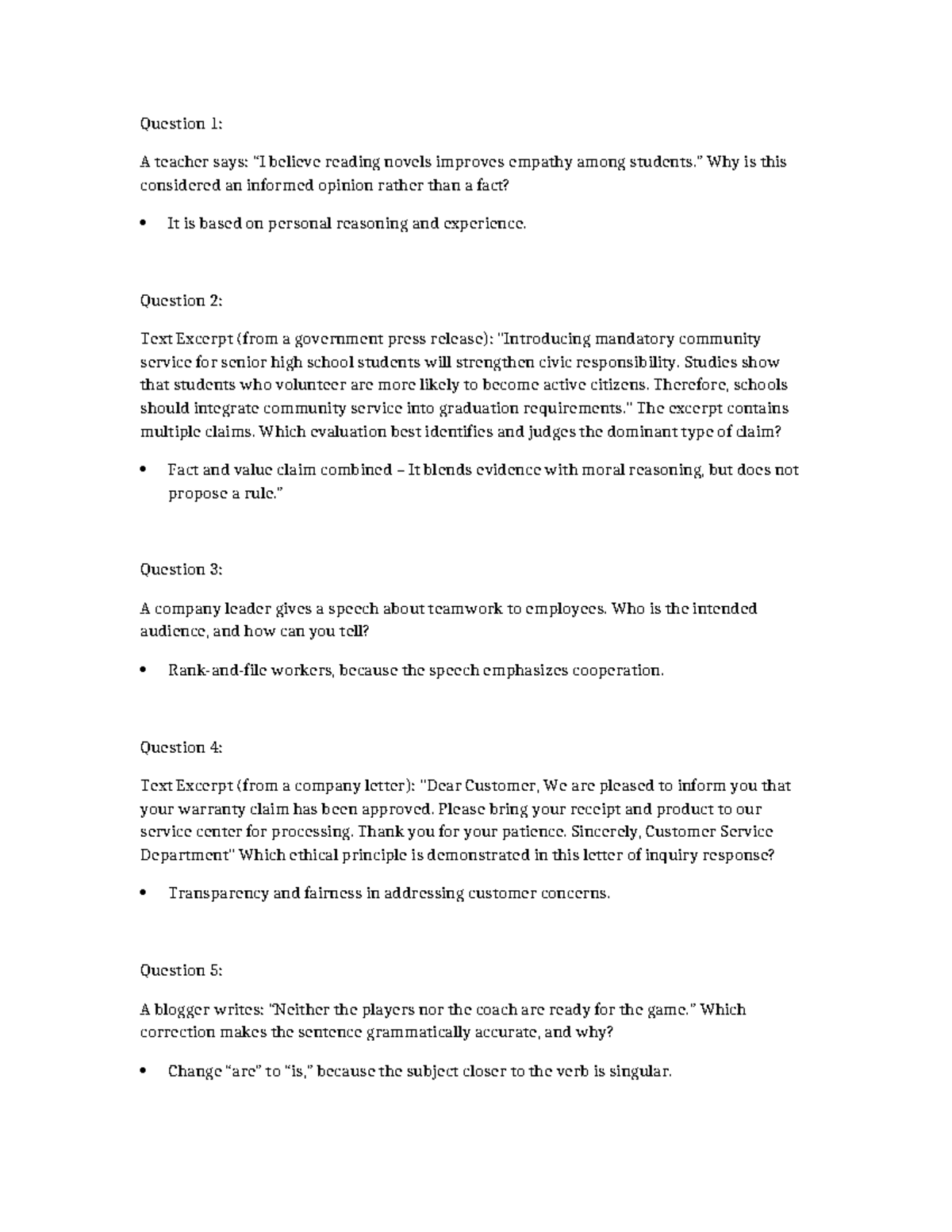 English I Assess - Review of Key Concepts and Textual Analysis - Studocu