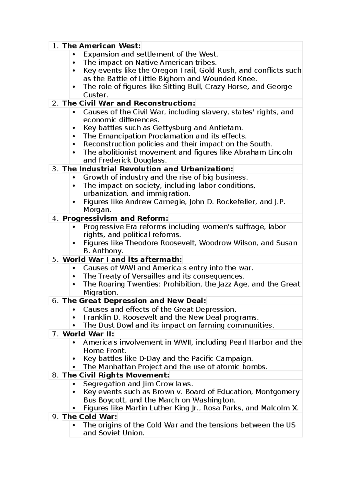 HIST 101 - The American West: Key Events & Figures in U.S. History ...