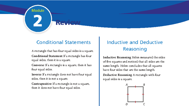 Module 2 Review: Conditional Statements and Squares - Studocu
