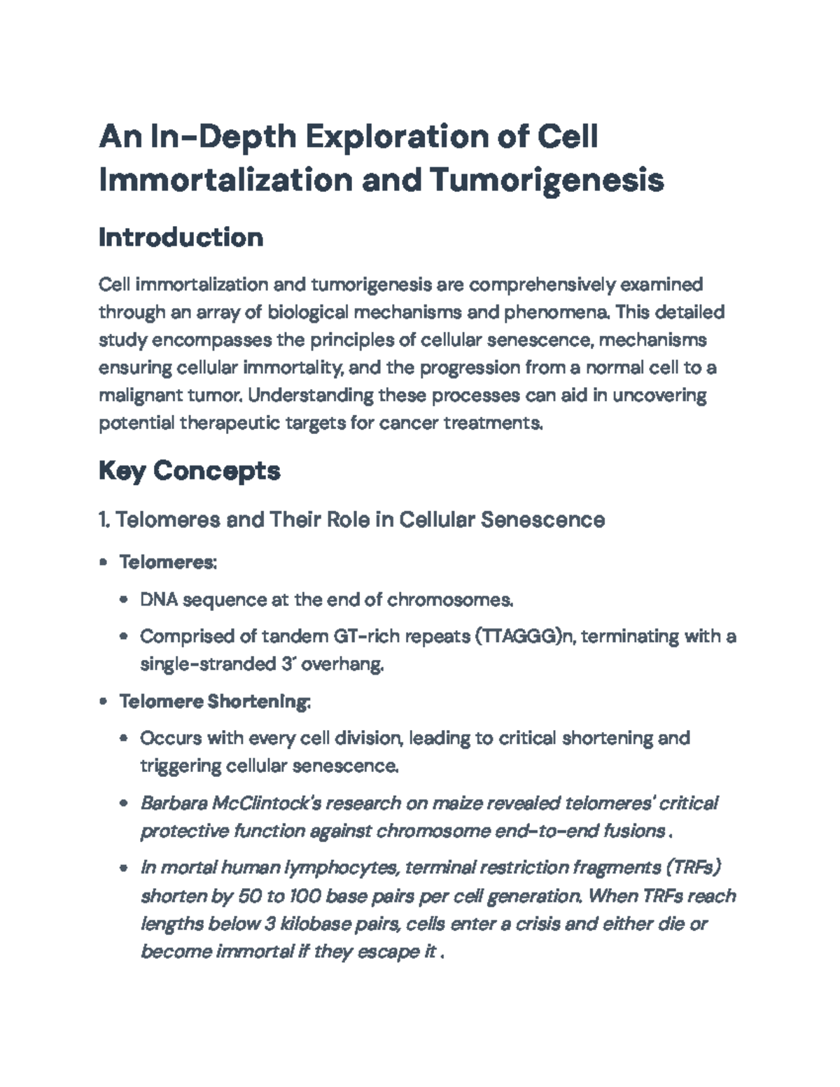 Cell Immortalization & Tumorigenesis: Mechanisms Explained in Detail ...