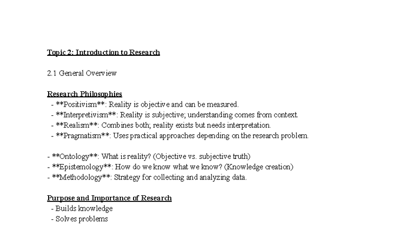 Research Summary: Introduction to Research Methodologies and Ethics ...