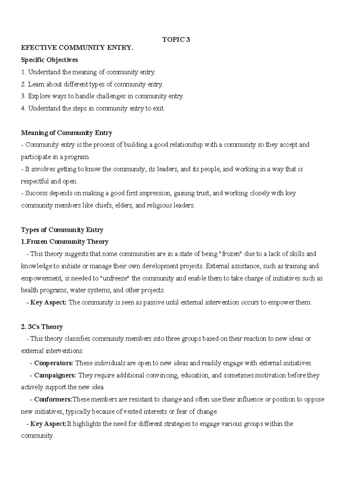 Community Development Methodologies: Topic 3 - Effective Community ...