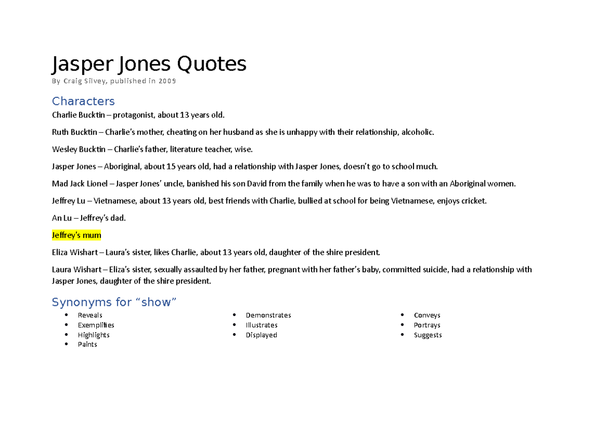 Jasper Jones Quotes Analysis: Themes of Courage and Racism in C. Silvey ...