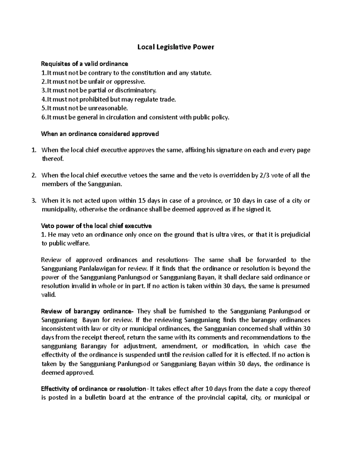 Different kinds of administrative rules and regulations - A. QUASI ...