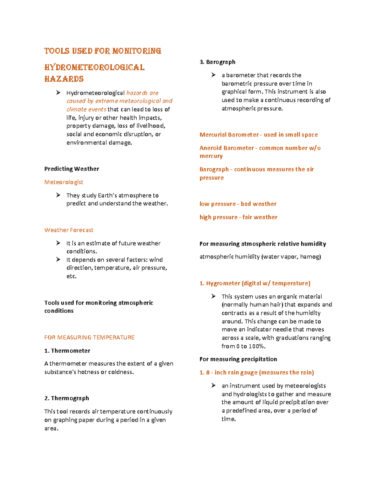 DRRR L#4 Finals - Tools for Monitoring Hydro-Meteorological Hazards ...
