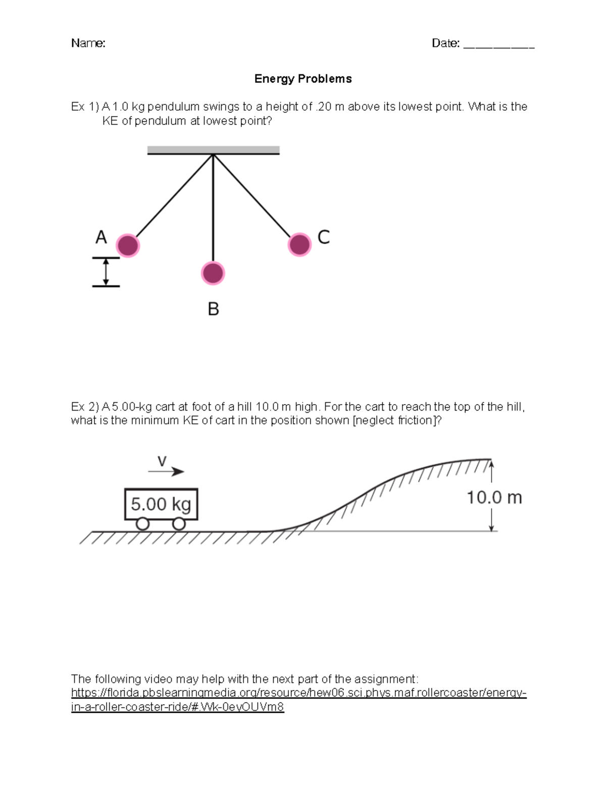 7. Energy Problems (Physics 101: Lecture Notes) - Studocu