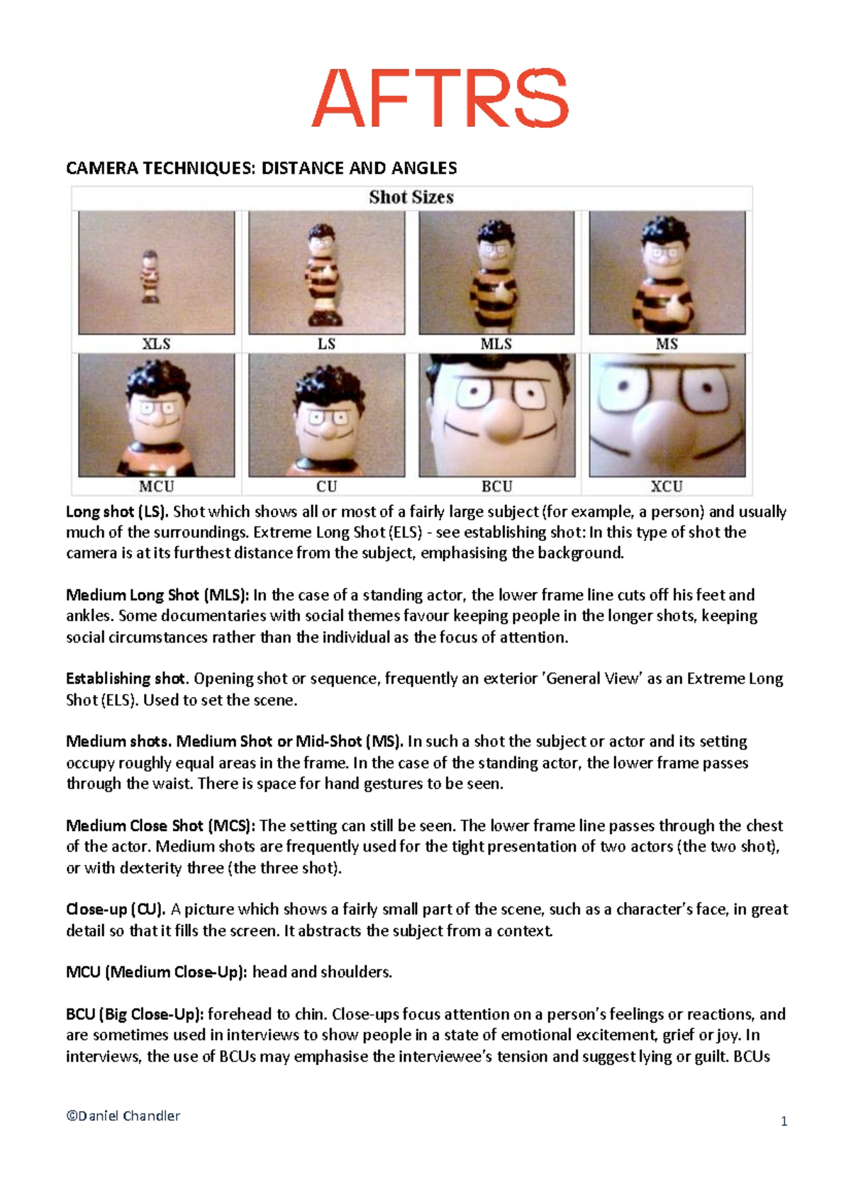 Camera Shots & Angles Glossary: Key Techniques Explained - Studocu