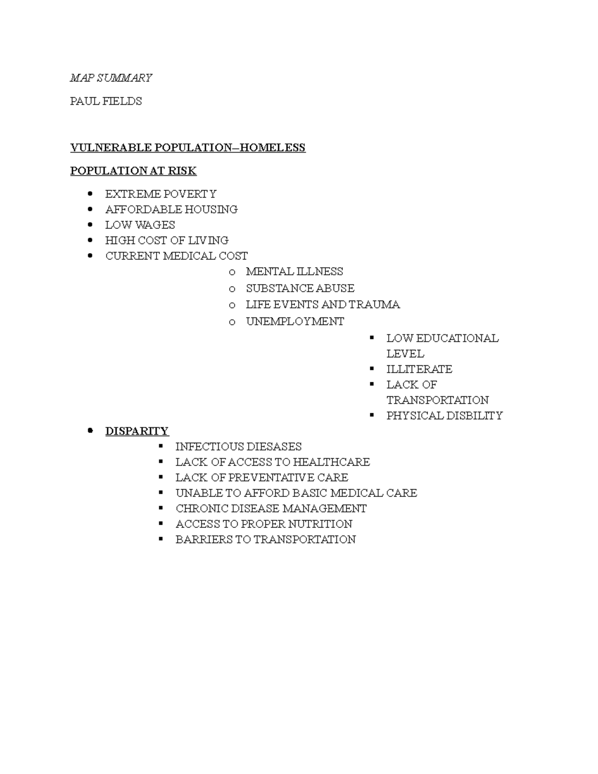 NR586NP MAP Summary 5-18-25 - MAP SUMMARY PAUL FIELDS VULNERABLE ...