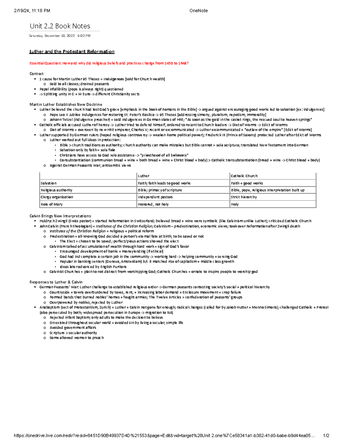 AP European History 2022-23 - 22 - 2/19/24, 11:18 PM OneNote - Studocu