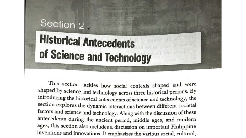 Historical Antecedents of Science and Technology: A Comprehensive ...