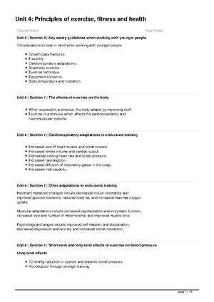Planning gym-based exercise - Unit 5: Planning gym-based exercise ...