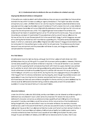 Unit 3 case studies - criminology - Unit 3: Crime Scene to Court Room ...