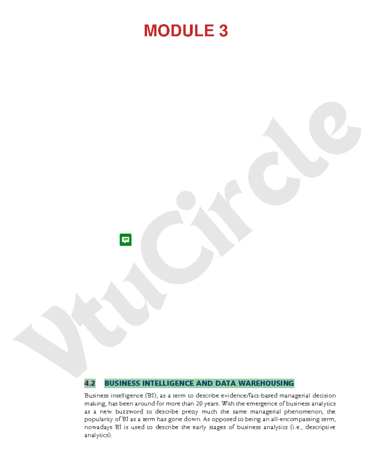 188 Module 3 Chapter 4: Descriptive Analytics II - BI, Data Warehousing ...