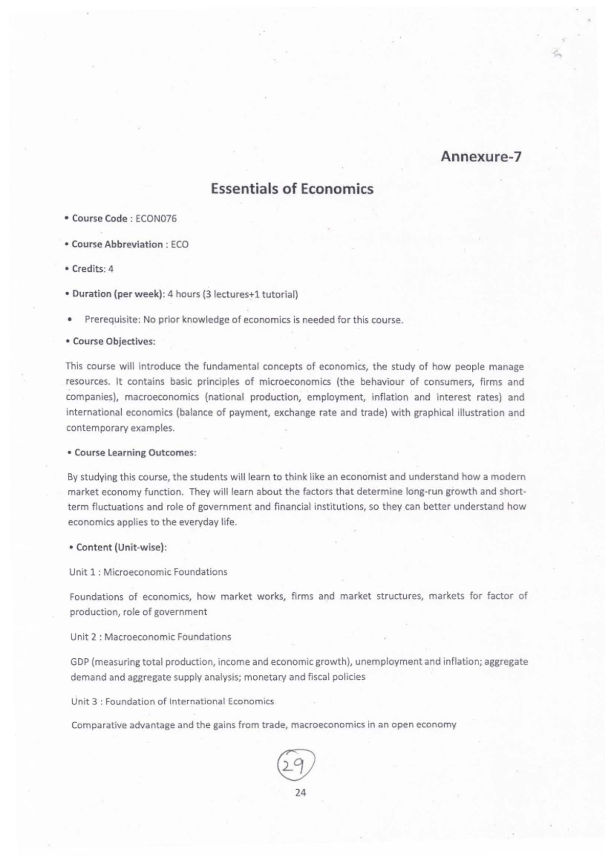 Essentials of Economics Syllabus - ECON076 (GE) - Studocu