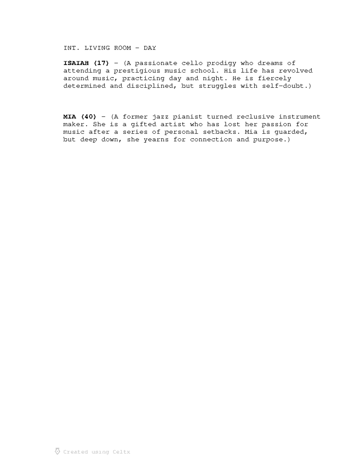 Script My Project - Creative Script for Music Collaboration - Studocu
