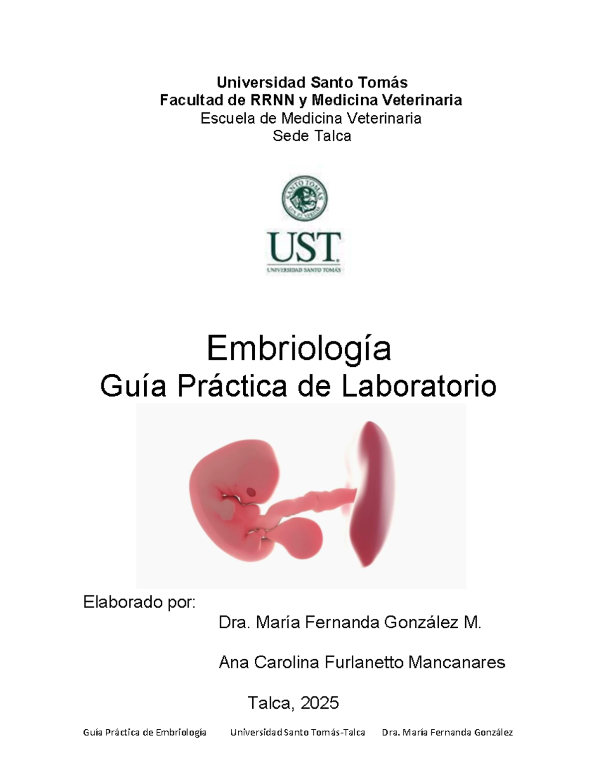 Guía Práctica De Embriología Trabajo Práctico 2 U Santo Tomás