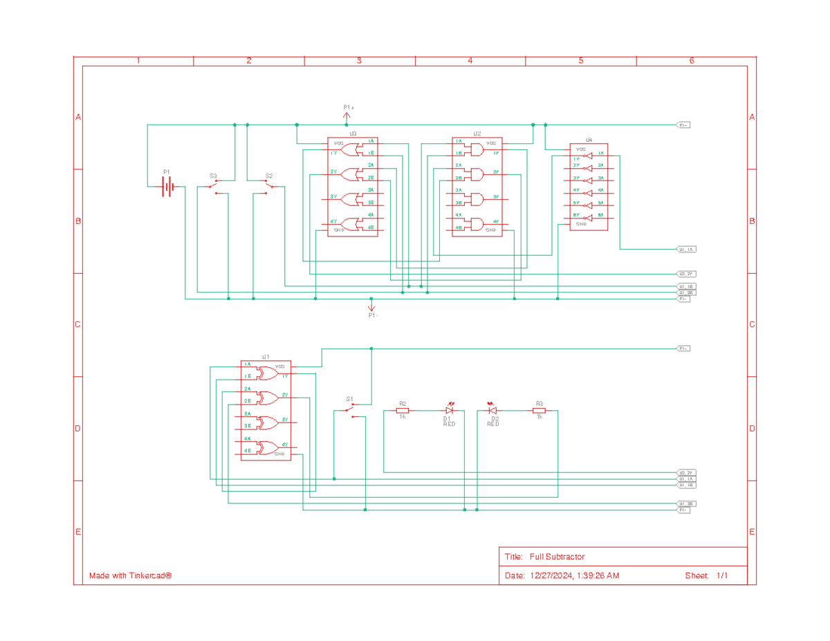 Full Subtractor Circuit Design & Implementation Guide - Studocu