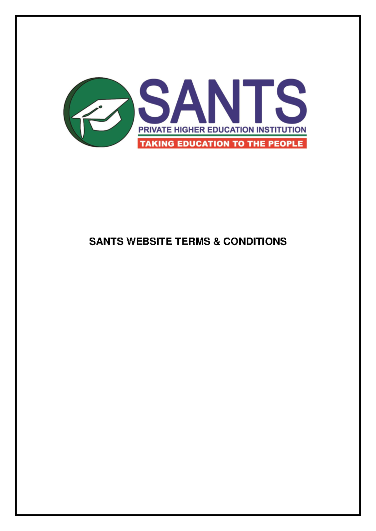 2025 1st year Bed Intermediate Phase - SANTS WEBSITE TERMS & CONDITIONS ...
