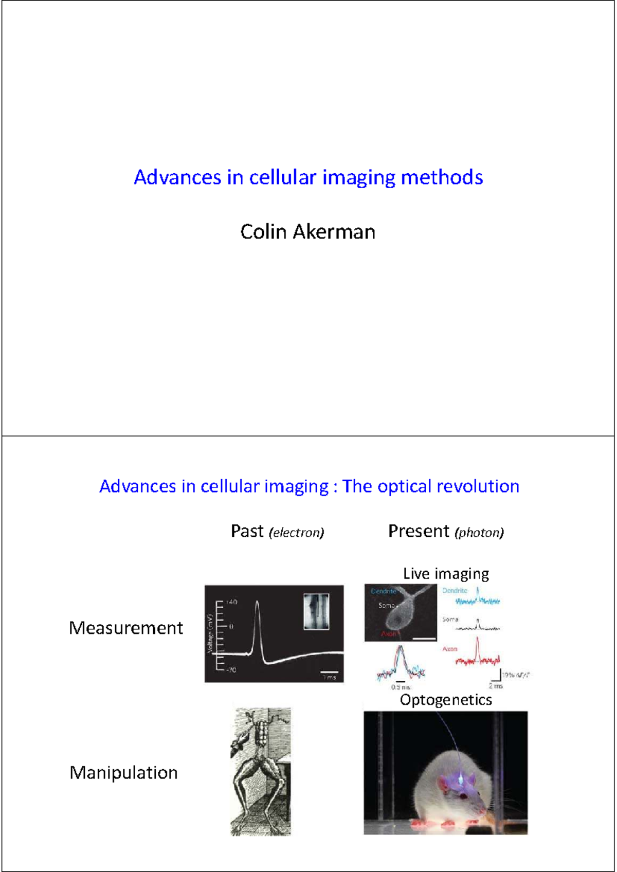 Advances in Cellular Imaging Methods for Pharmacology MSc 2025 - Studocu