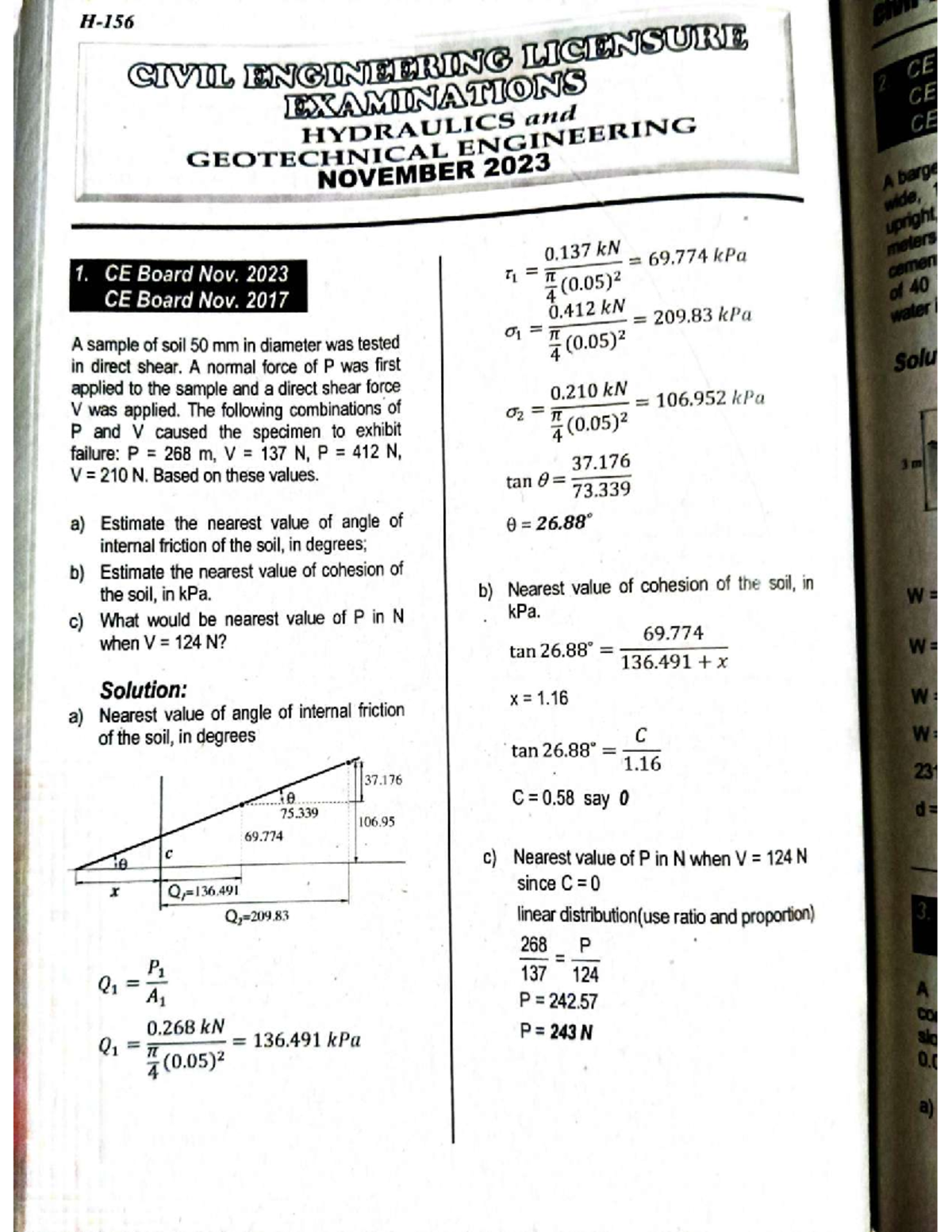 HGE NOV 2023 - Besavilla - CIVIL ENGINEERING LICENSURE EXAMINATIONS ...