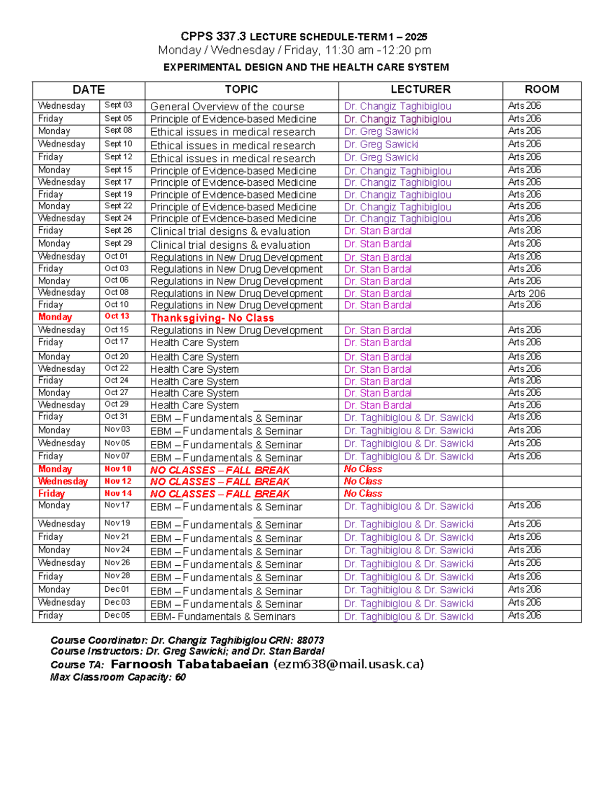 CPPS 337.3 LECTURE SCHEDULE 2025: EXPERIMENTAL DESIGN - Studocu