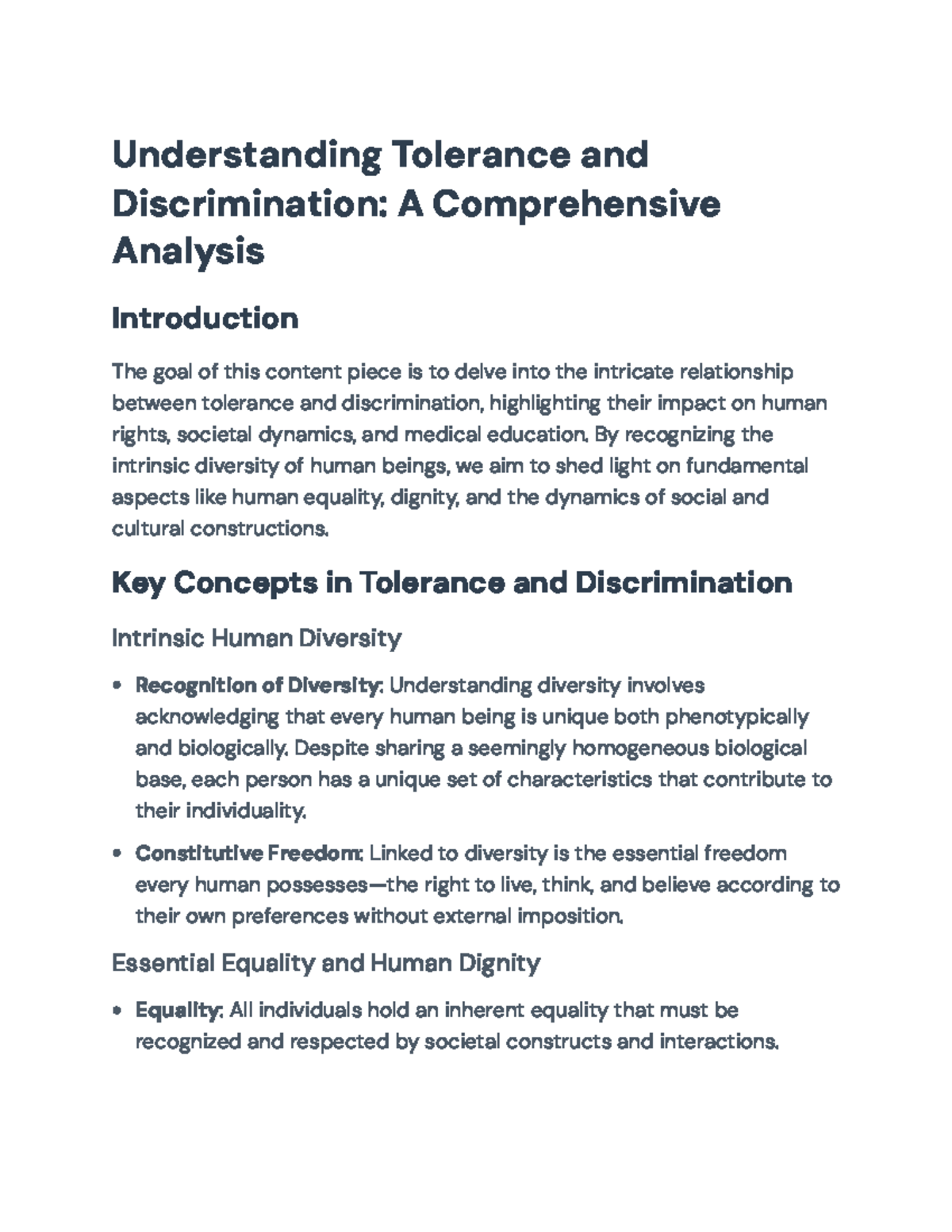 Understanding Tolerance and Discrimination in Medical Education ...