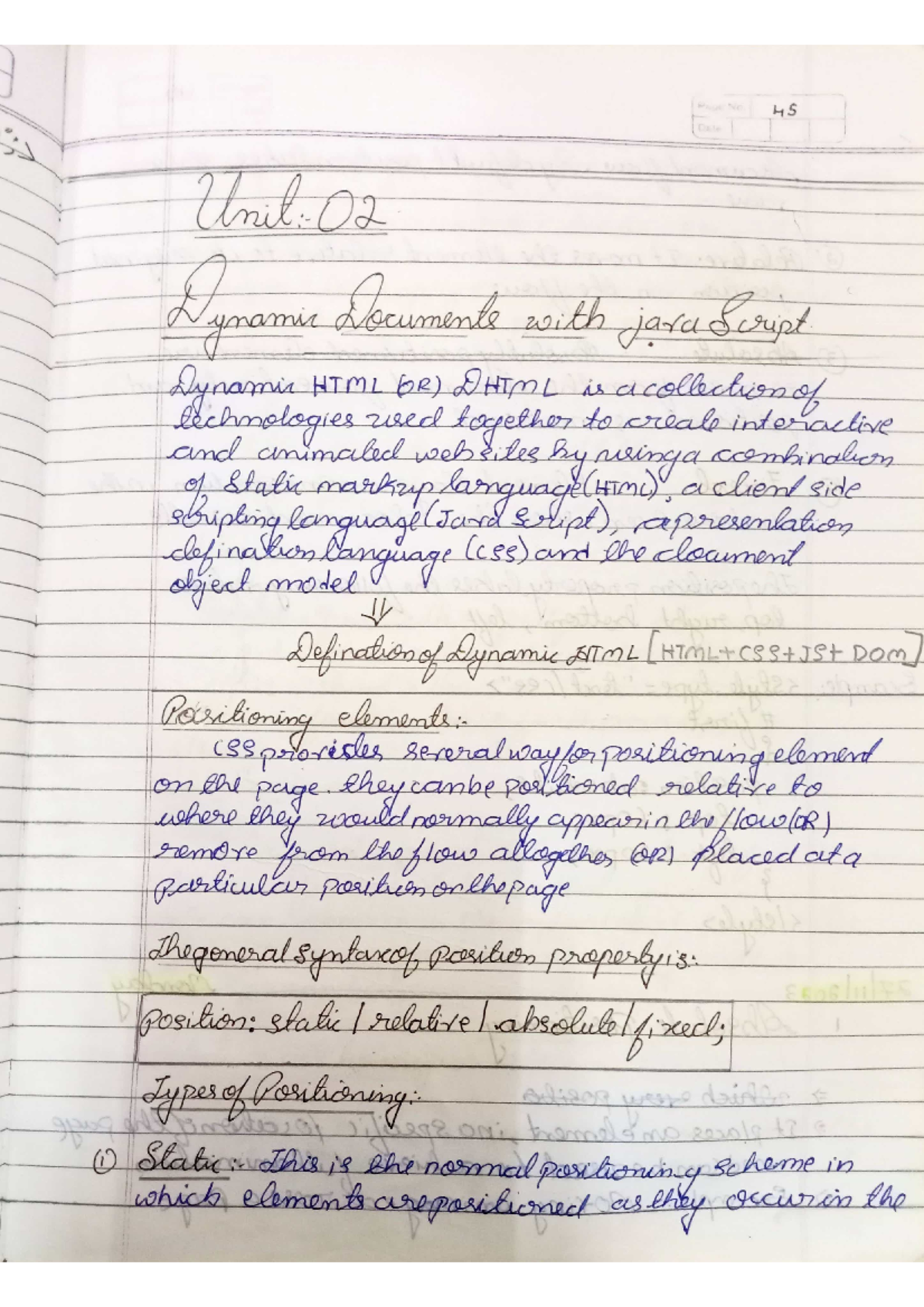 Web unit 2 and 3 notes - Nil - No 45 Date Unit 02 Dyname Documents with ... Web unit 2 and 3 notes - Nil - No 45 Date Unit 02 Dyname Documents with ...