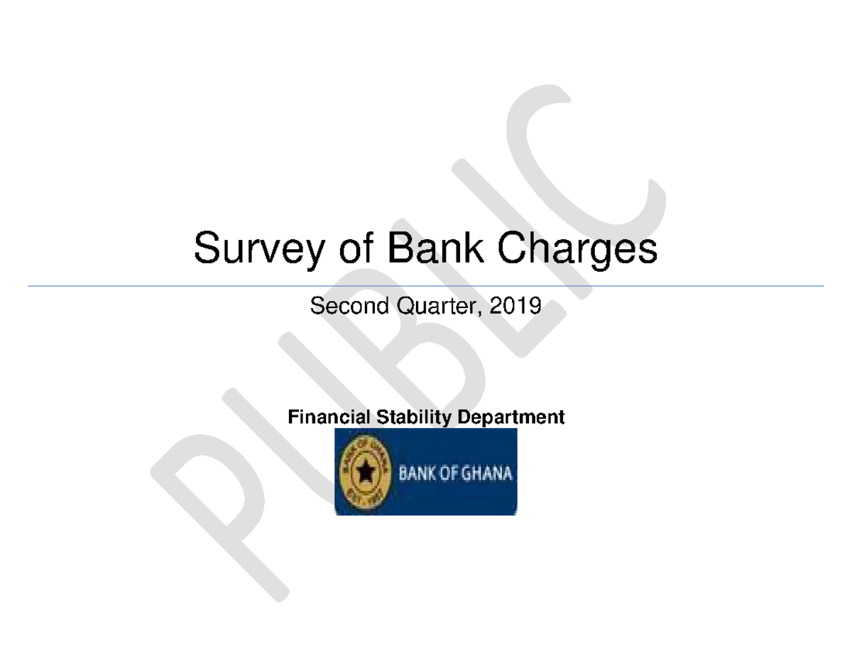Revised Title: "Survey of Bank Charges Q2 2019: A Detailed Analysis ...