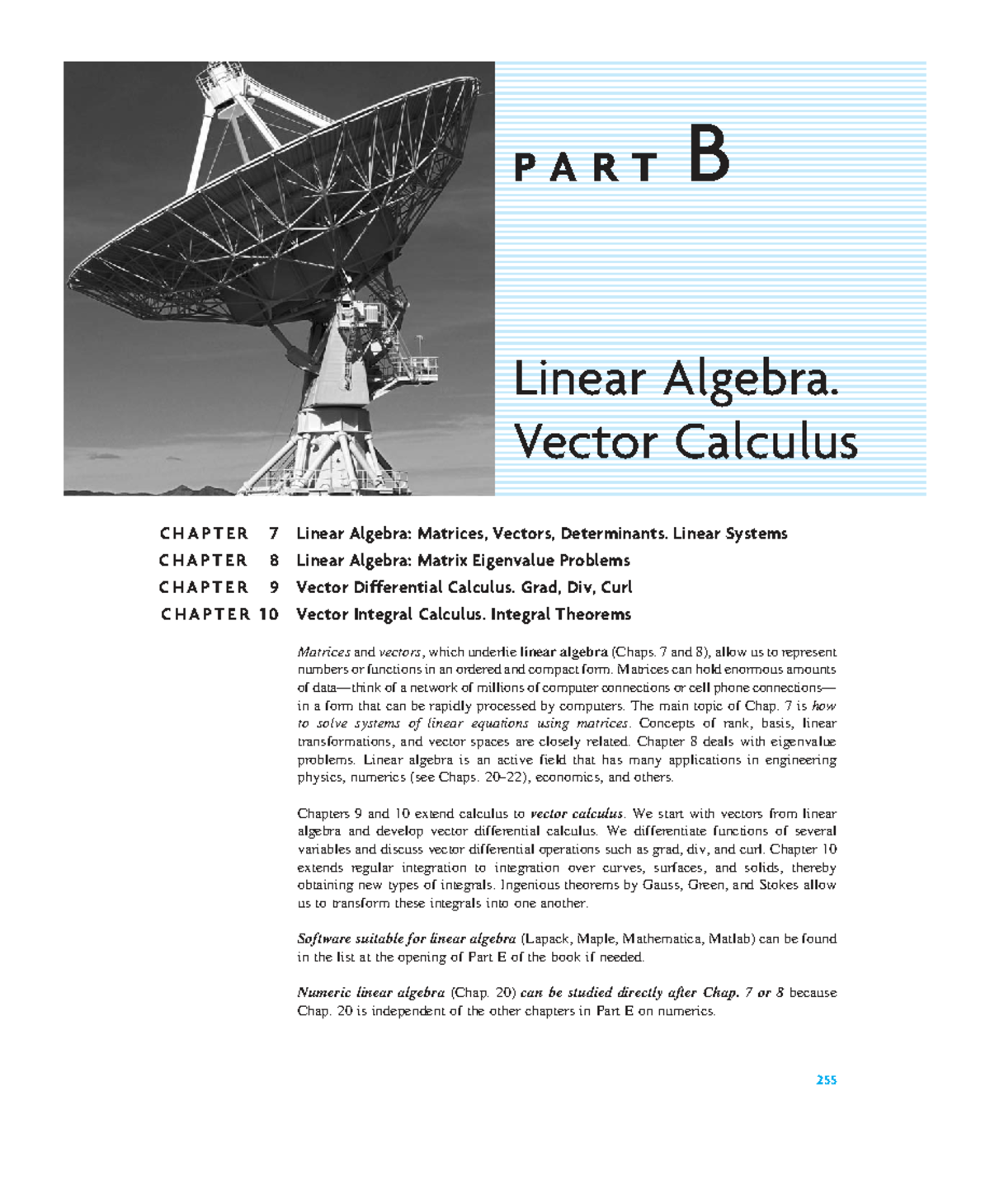 Linear Algebra and Vector Calculus: Chapters 7-10 Overview - Studocu