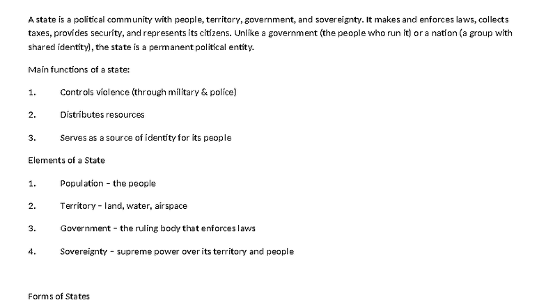 State Functions and Elements: A Comprehensive Overview - Studocu