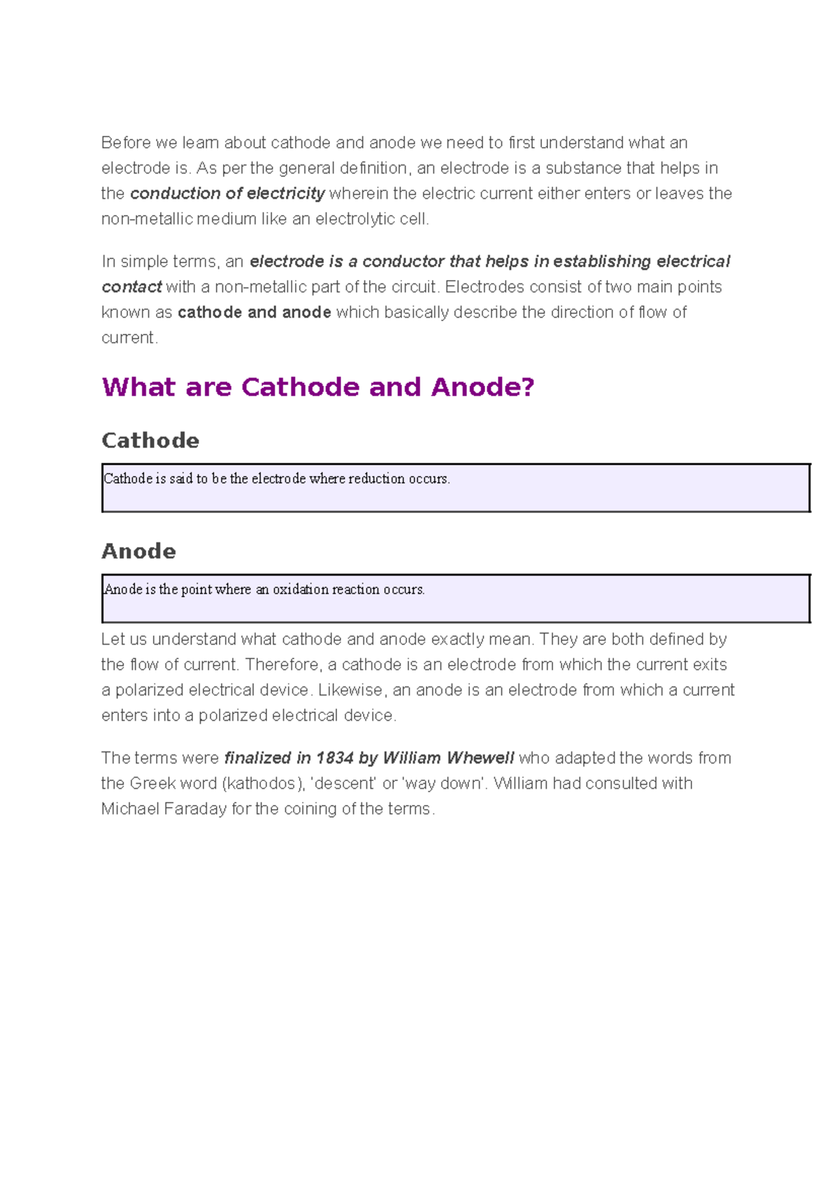 Electrochemistry Basics: Understanding Cathode and Anode Concepts - Studocu