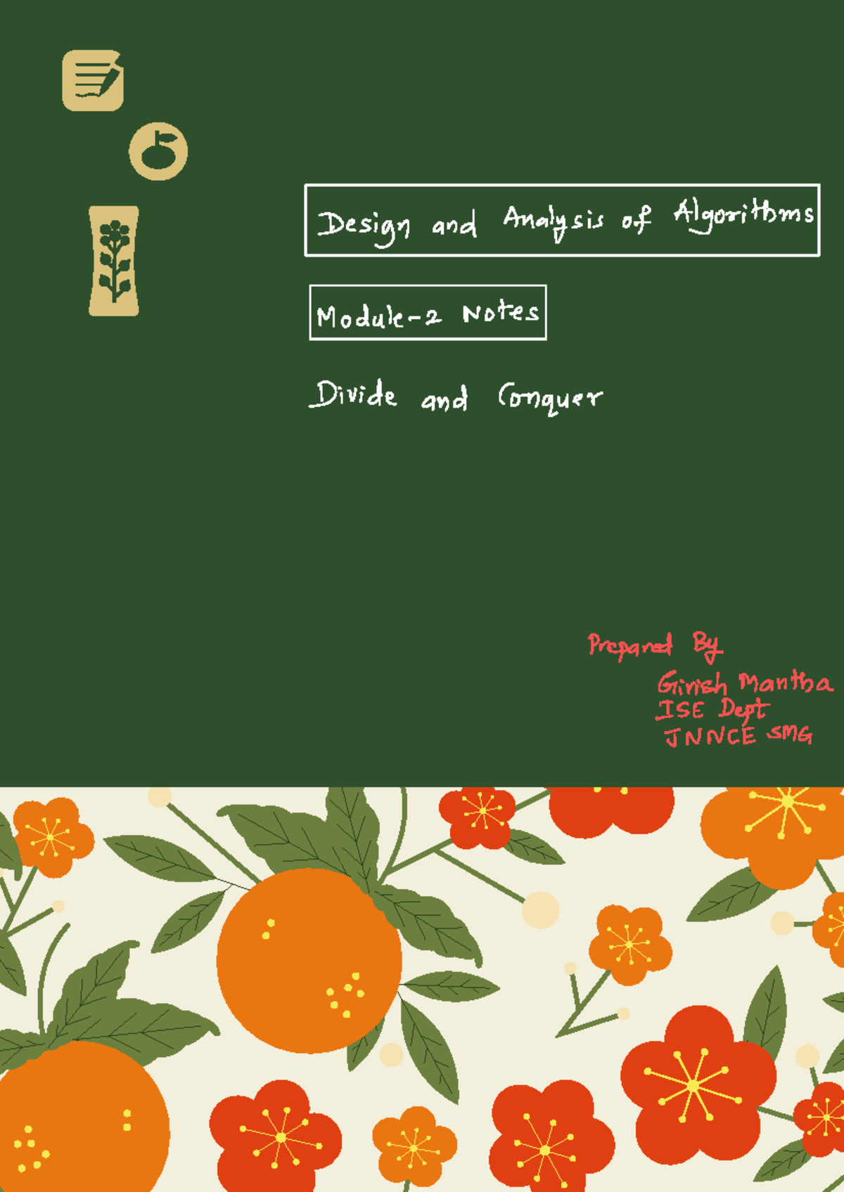 DAA Notes for BCA 4th Sem: Design & Analysis of Algorithms (M2) - Studocu