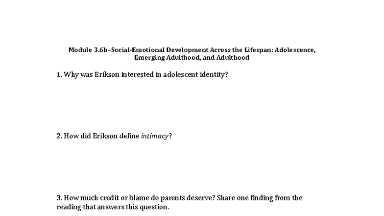 Module 3.6b–Social-Emotional Development Across the Lifespan ...