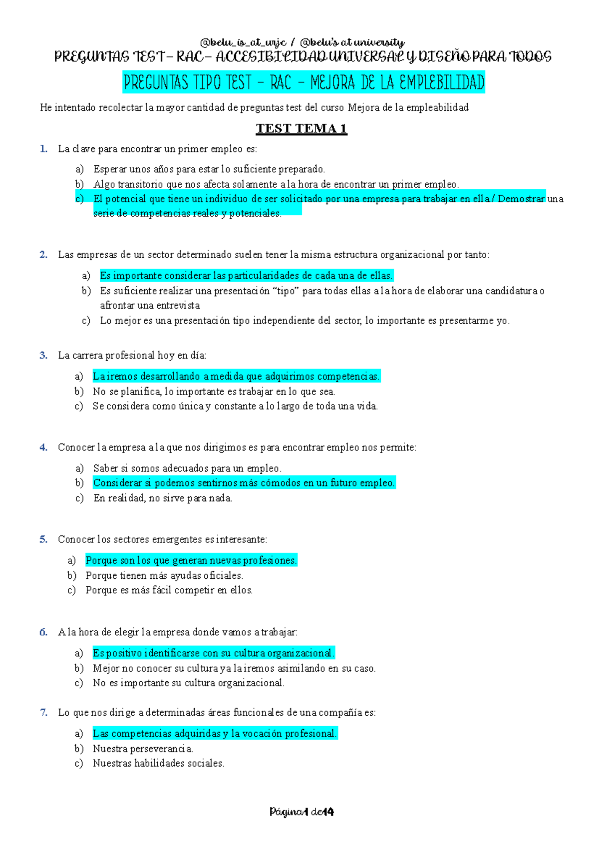 Preguntas Test RAC - Mejora de la Empleabilidad y Accesibilidad ...