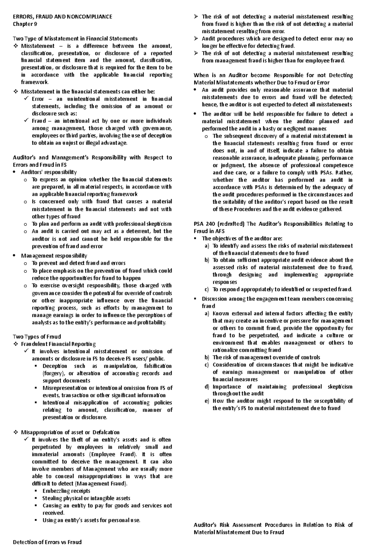 Chapter-9- Errors- Fraud-AND- Noncompliance - ERRORS, FRAUD AND ...
