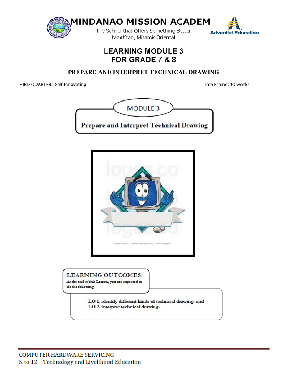 AGM Grade 7&8 Module 3 - Technical Drawing Preparation & Interpretation ...