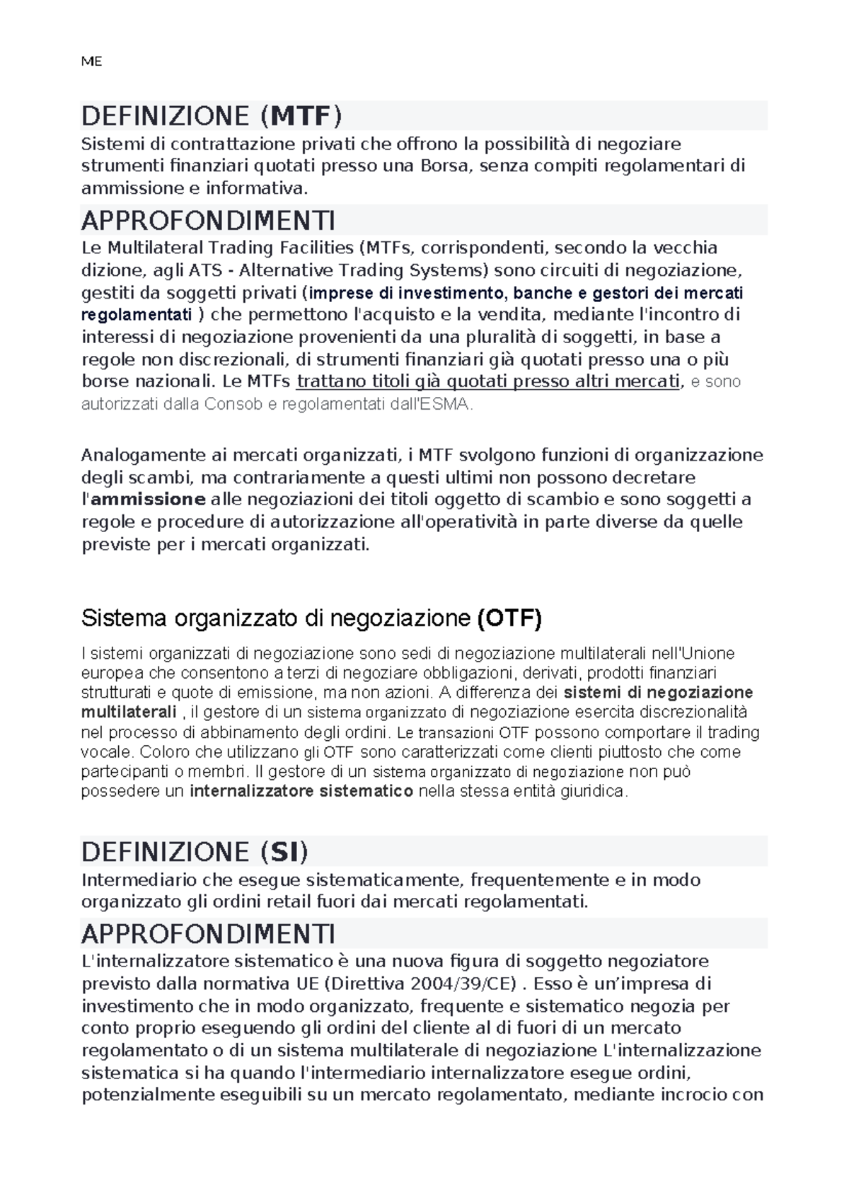 Differenze tra MTF, OTF e Mercati OTC: Definizioni e Approfondimenti ...