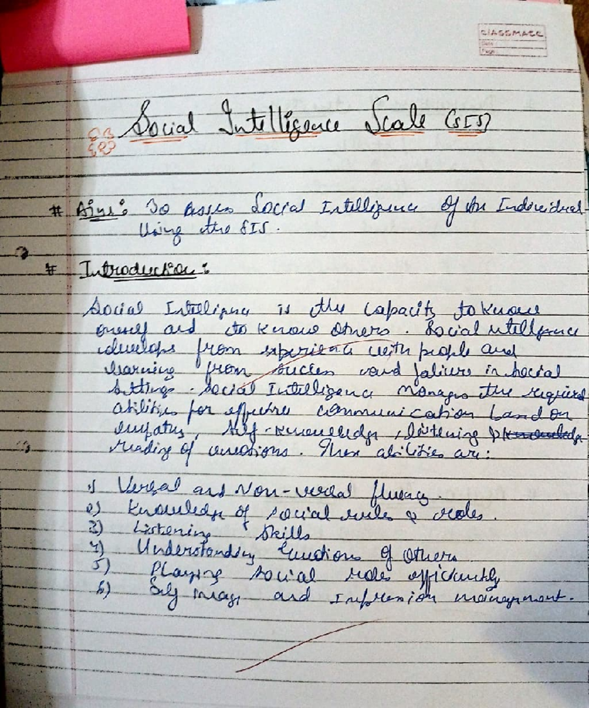 Social Intelligence Scale - clinical psychology - 4) Uneal a Nou ...