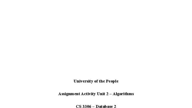CS 3306 - Unit 2 Assignment: Understanding Deadlock in Databases - Studocu