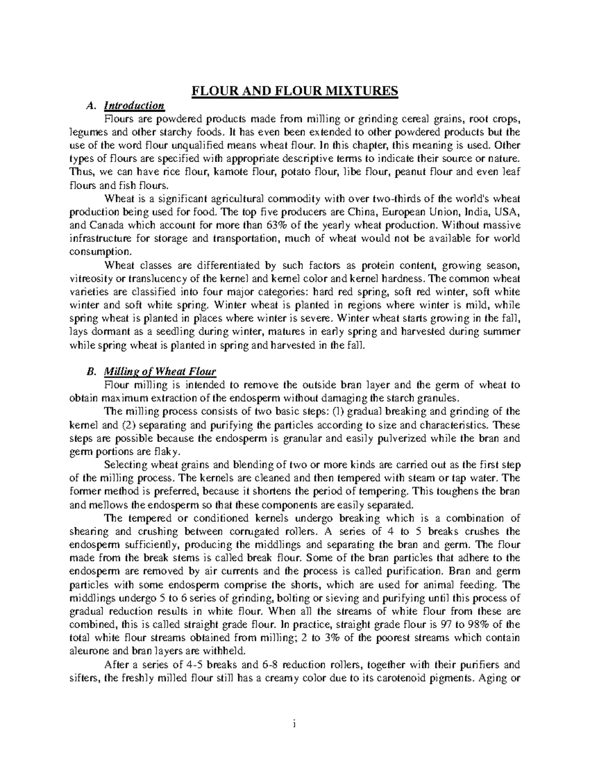 Topic 6 - Understanding Flour and Flour Mixtures in Baking - Studocu