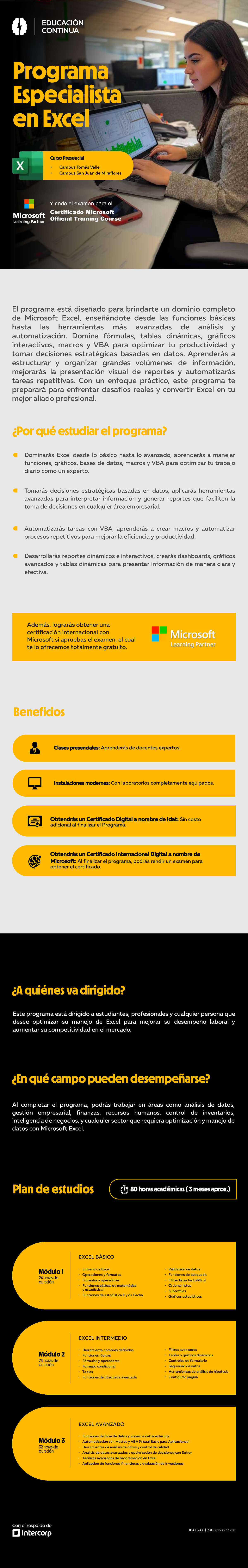 Especialista en Excel Presencial 2025 - Certificación Microsoft - Studocu
